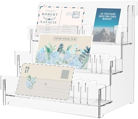 Amazon.com: DOSTATNI 3 Tier Greeting Card Display Rack Acrylic Sticker ...