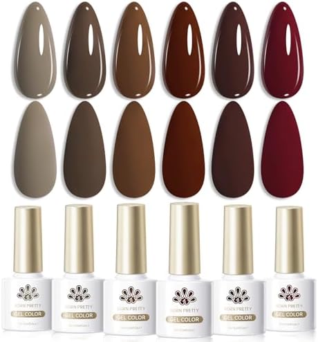 Amazon.com: Born Pretty Fall Winter Gel Nail Polish Burgundy Wine Red ...