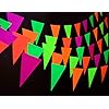 Amazon.com: Midnight Glo 78ft Neon Paper Pennant Banner Hanging ...
