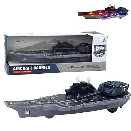 Probeez Big Aircraft Carrier Friction Powered Push n go with Lights and ...