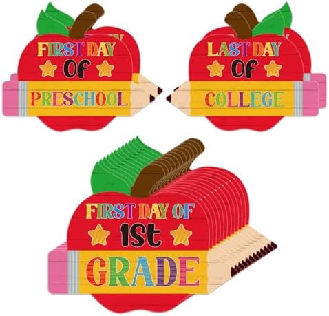 Amazon.com : WaaHome First Day of School Chalkboard Sign - 8''x10 ...