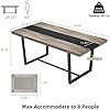 Amazon.com - STHOUYN 71" 6ft Large Dinner Table for 6 8 Seat Dining ...