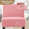 Amazon.com: Athena Collection Armless Accent Chairs Set of 2, Comfy ...