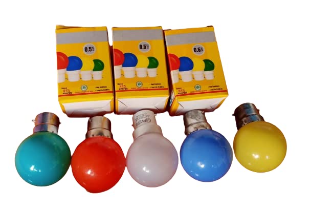 Buy Vmathpal Multiple Coller LED Bulb For Home & Outdoor ( Pack Of 5 ...