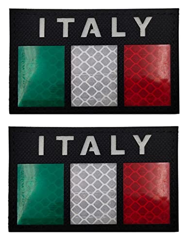 2PCS AliPlus Italy Flag Patches IR Infrared Reflective Patches Laser ...