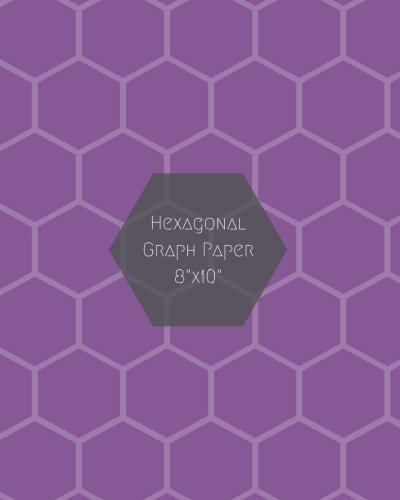 Hexagonal Graph Paper 8"x10": Purple Notebook, Design Book, Work Book ...