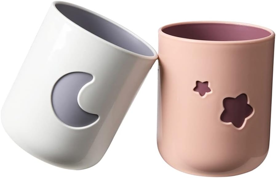 Amazon.com: Khanjuan Moon&Stars Couple Toothbrush Cup 2Pcs,13.5ozTwo ...