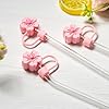 Amazon.com: 6Pcs Flowers Silicone Straw Cover Cap for Pink Stanley Cup ...