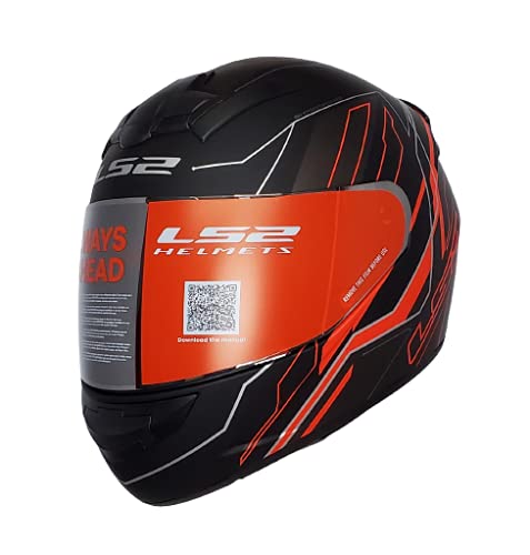LS2 Helmets - FF352 Rookie - Chaser - Matt Black Red - Single Mercury ...