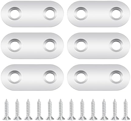 Amazon.com: Quacc 6 PCS Flat Fixing Brackets with 12 Screws, Stainless ...