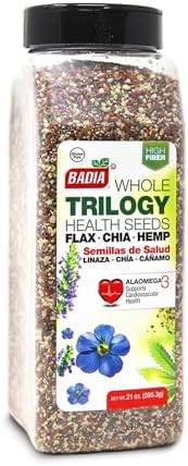 Amazon.com : Badia Trilogy Health Seed, Flax, Chia, Hemp Seeds Blend ...
