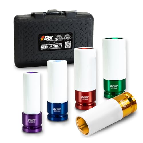 Snapklik.com : EWK 5 Pcs 1/2 Drive 15 17 19 21 22 Mm Lug Nut Impact ...