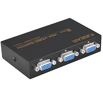 LIYU VGA 2 in 1 Out 2 Port 15 Pin VGA Switch Press Button Two Way VGA ...