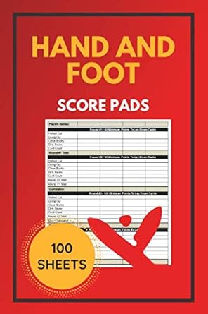 hand and foot score pads: hand and foot card game set | Amazon.com.br