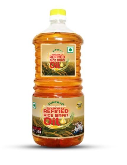 SUPERVO RICE BRAN OIL (2 LTR) Health Guard Physically Refined Oil, with ...