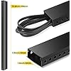 STAGEEK Cable Trunking Kit - 9 Pieces, 3.5 Meter Open Slot Desk Cable ...