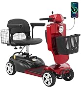 Amazon.com: 15-45 Miles Ecomobi MS02 4 Wheels Mobility Scooter for ...