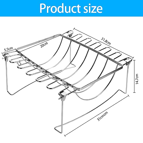 Homealexa 3 in 1 Barbecue Grill Rack Stainless Steel Chicken Leg Rack ...