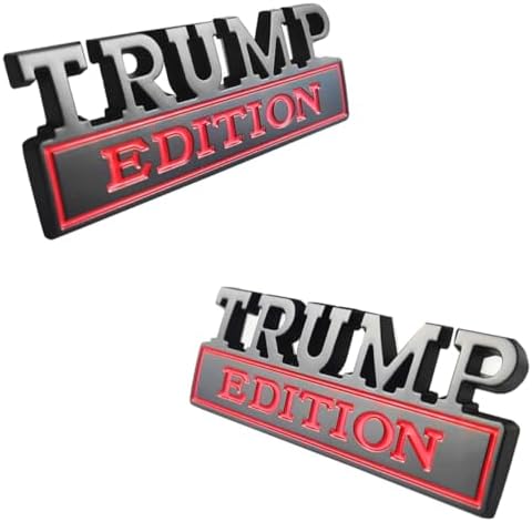 Amazon.com: 2 Pack Trump Edition Car Emblem, 3D Metal Badge Fit for ...