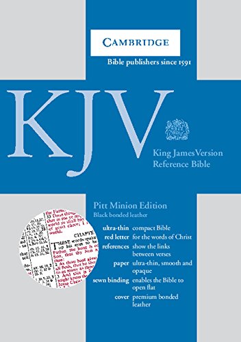 KJV Pitt Minion Reference Edition, R182 Black Bonded Leather : Amazon ...