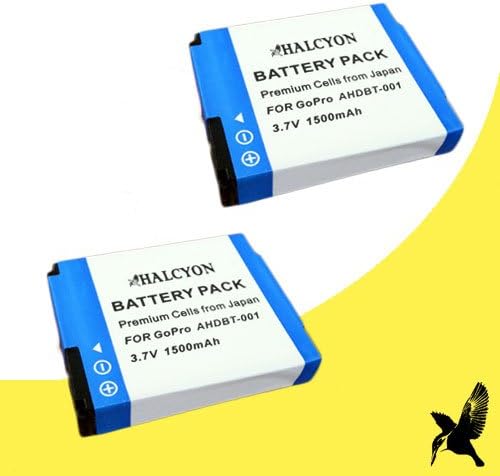 Amazon.com: Two Halcyon 1500 mAH Lithium Ion Replacement Battery for ...