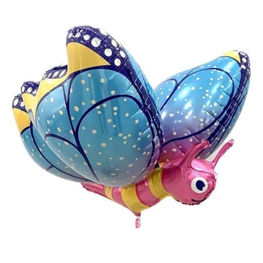 Party Port 4D 32" Butterfly Foil Balloon for Kids Girl/Boys Zoo, Garden ...