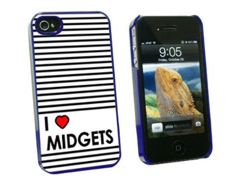 Graphics and More I Love Heart Midgets - Snap On Hard Protective Case ...
