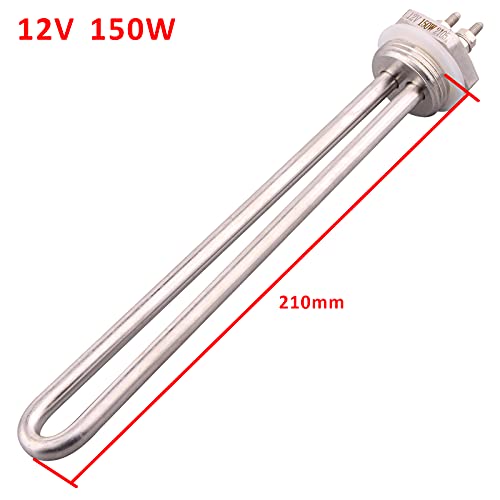 DERNORD 12v Heating Element 150 Watt 1Inch BSP Flange Stainless Steel ...