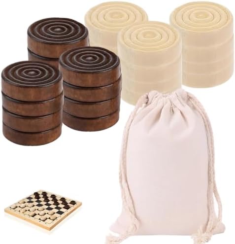 24pcs Draughts Pieces with Drawstring, Draughts Board Game, High ...