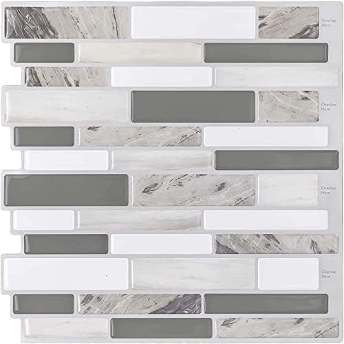 HUE DECORATION 3D Peel and Stick Backsplash Tile for Kitchen & Bathroom ...