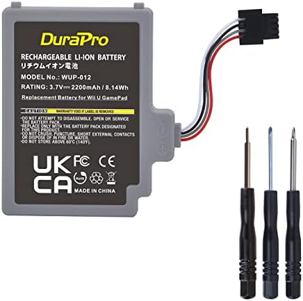 DuraPro 2200mAh WUP-012 WUP-010 Battery Akku for Nintendo Wii U Wii-U ...
