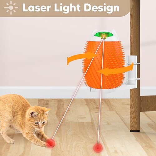 Snapklik.com : Electric Cat Corner Self Groomer, Automatic Rotating Cat ...