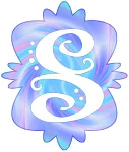 Amazon.com: Large Mod Monogram Wall Mural - S in blue