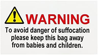 650 Safety Suffocation Warning Stickers for Plastic Bags. Revay Labels ...