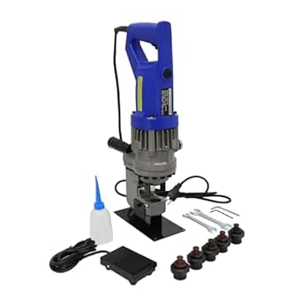 PreAsion 110V Electric Hydraulic Hole Punch Machine with 5 Dies (1/4 ...