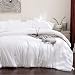Amazon.com: Andency White Full Size Comforter Set, 3 Pieces Solid ...