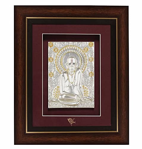 Buy Krysaliis Solid Silver 99.9 Shree Swami Samarth Frame | Pure Silver ...
