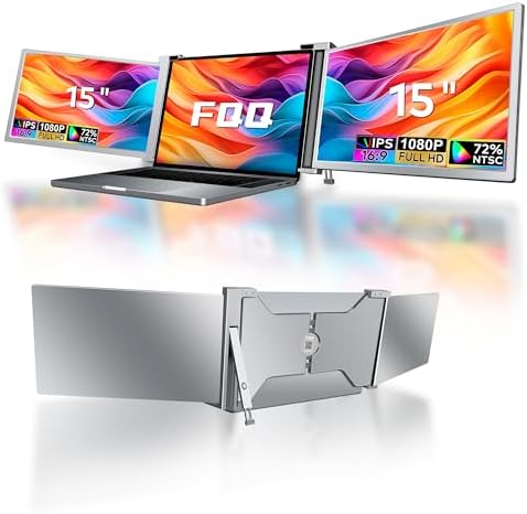 Amazon.com: QQH 15.6" Laptop Screen Extender, 1080P Triple Portable ...