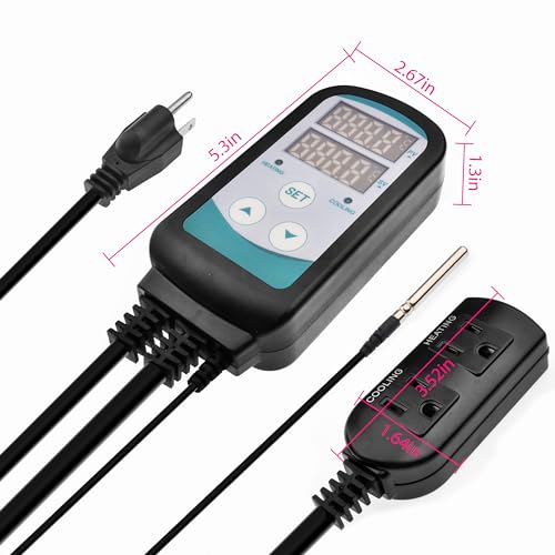 Snapklik.com : Digital Temperature Controller,Dual Digital Temperature ...
