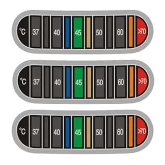 Amazon.co.jp: 3PCS Coffee Cup Color Changing Thermometer, 59.6*18.8mm ...