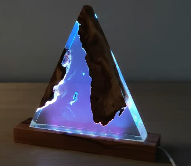 Amazon.com: Resin Diver Lamp, Epoxy and Wooden Night Lights, Lighting ...