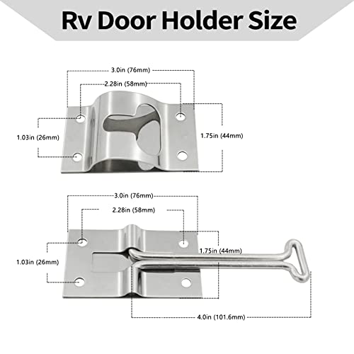 Snapklik.com : ESUDNT Stainless Steel Rv Door Holder Latch Catch For ...