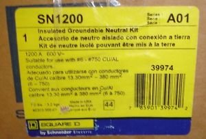 Square D 1200 amp Insulated Neutral Kit SN1200: Amazon.com: Tools ...