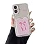 DEFBSC Case for iPhone 17, Transparent Back Card Holder Cute Bowknot ...