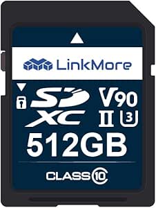 LinkMore SD Card 512GB, XV29 SDXC Memory Card, UHS-II SD Card, U3, V90 ...