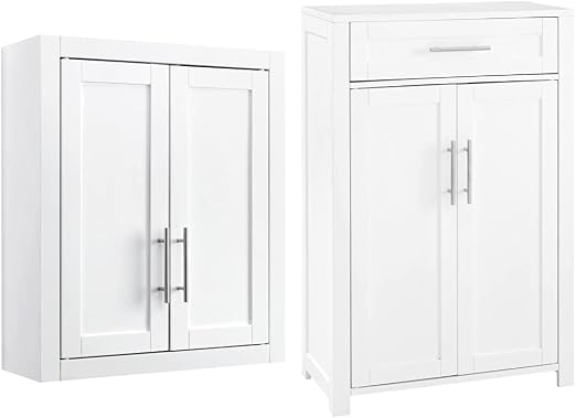 Amazon.com: Crosley Furniture Savannah Wall Cabinet and Storage Cabinet ...