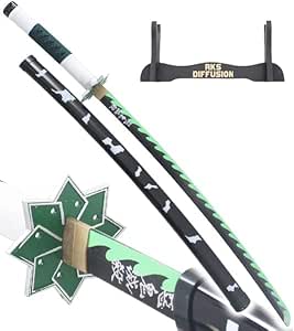 RKS DIFFUSION Katana Demon Slayer Epee Sanemi Shinazugawa Lame en Bois ...