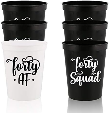 Amazon.com: Weewooday 50 Pcs 40th Birthday Cheers to 40 Years Plastic ...