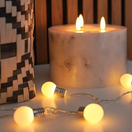 Festive Lights 1.5m Mini Festoon Bulb Battery Powered Frosted Bulb ...
