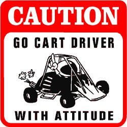 Caution: GO CART Driver Motor Kart Fun Sign: Yard Signs: Amazon.com ...